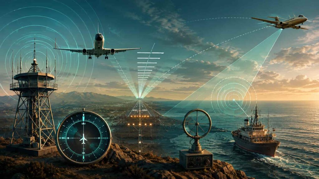 Aviation and Maritime Radio Navigation: VOR, ILS, DME, and Direction